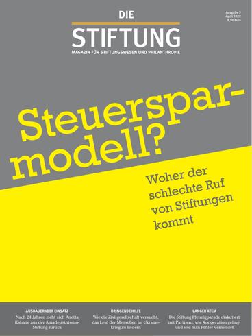 Steuersparmodell? [Ausgabe 02|2022] - DIE STIFTUNG